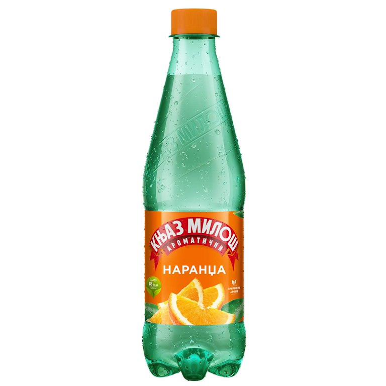 Knjaz Miloš voda ar narandža 0.5l knjaz miloš