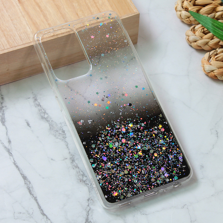 Maska Silikonska Glitter za Samsung A525F/A526B/A528B Galaxy A52 4G/A52 5G/A52s 5G crna