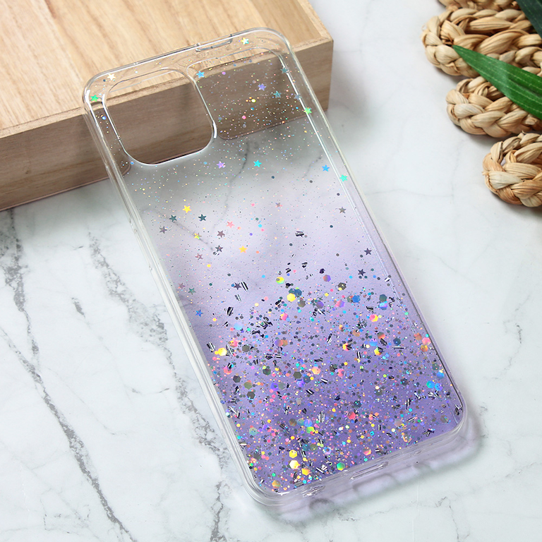 Maska Silikonska Glitter za Xiaomi Redmi A1/A2 ljubicasta