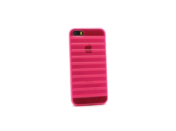 Maska silikonska Rib za iPhone 5 pink