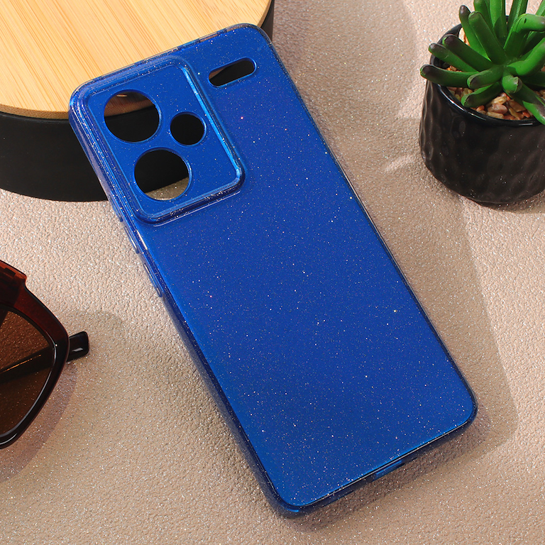 Maska Sparkle Dust za Xiaomi Redmi Note 13 Pro Plus tamno plava