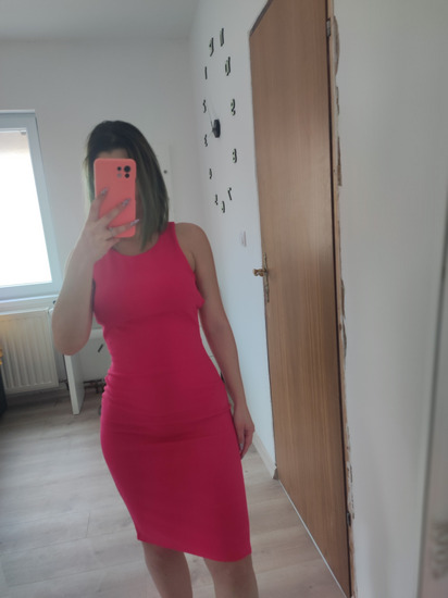 Pink midi haljina s/m