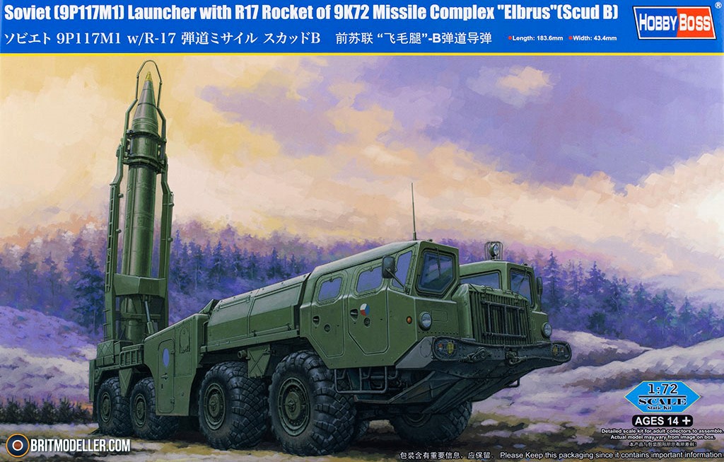 HOBBY BOSS 1/72 Soviet 9P117M1 Launcher with R17 Rocket of 9K72 Missile Complex „Elbrus“ (Scud B)