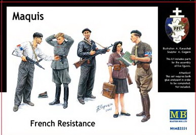 MASTER BOX 1/35 Maquis, French Resistance