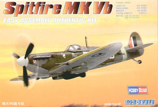 HOBBY BOSS 1/72 Spitfire MK Vb