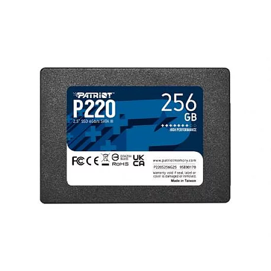PATRIOT SSD 2.5 SATA3 256GB PATRIOT P220 550MBS/490MBS P220S256G25 CENA