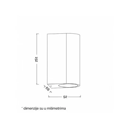 VESTA 589 ZIDNA LAMPA 6W 4000K HROM CENA