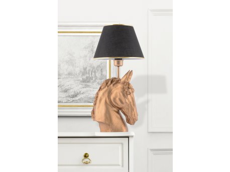 OPVIQ STONA LAMPA HORSE BLACK GOLD