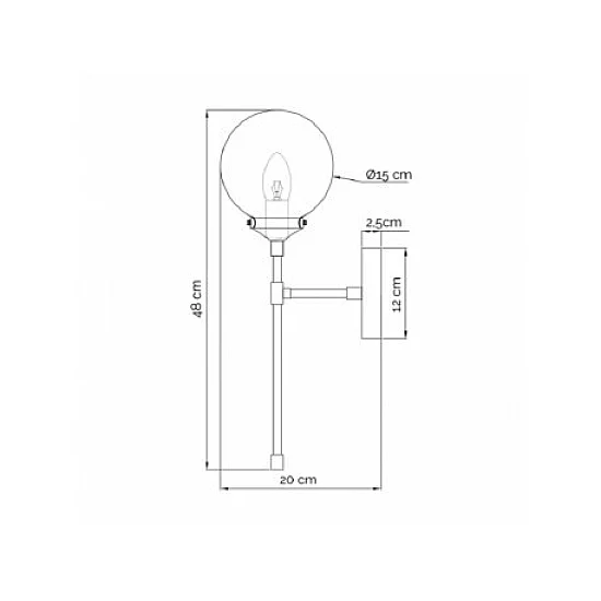 LUNA 209 ZIDNA LAMPA Ž 1*E14 MESING CENA