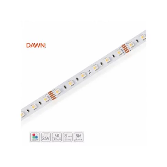 DAWN LED TRAKA 24V 19.2W/M RGB+6500K IP20 (HL 5050-60-RGBW, 5M,10078 12MM) CENA