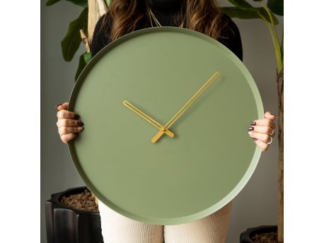 WALLXPERT DEKORATIVNI METALNI ZIDNI SAT EARTHY METAL WALL CLOCK APS111 GREEN