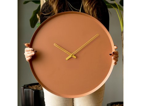 WALLXPERT DEKORATIVNI METALNI ZIDNI SAT EARTHY METAL WALL CLOCK APS111 RED