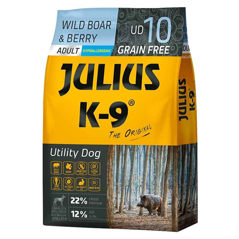 Julius K9 Grain Free Adult - veprovina i brusnica, 10 kg