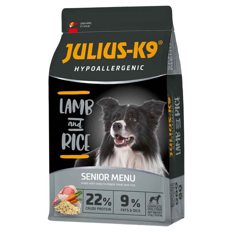 Julius K9 Senior Hypoallergenic - jagnjetina i pirinač, 12 kg