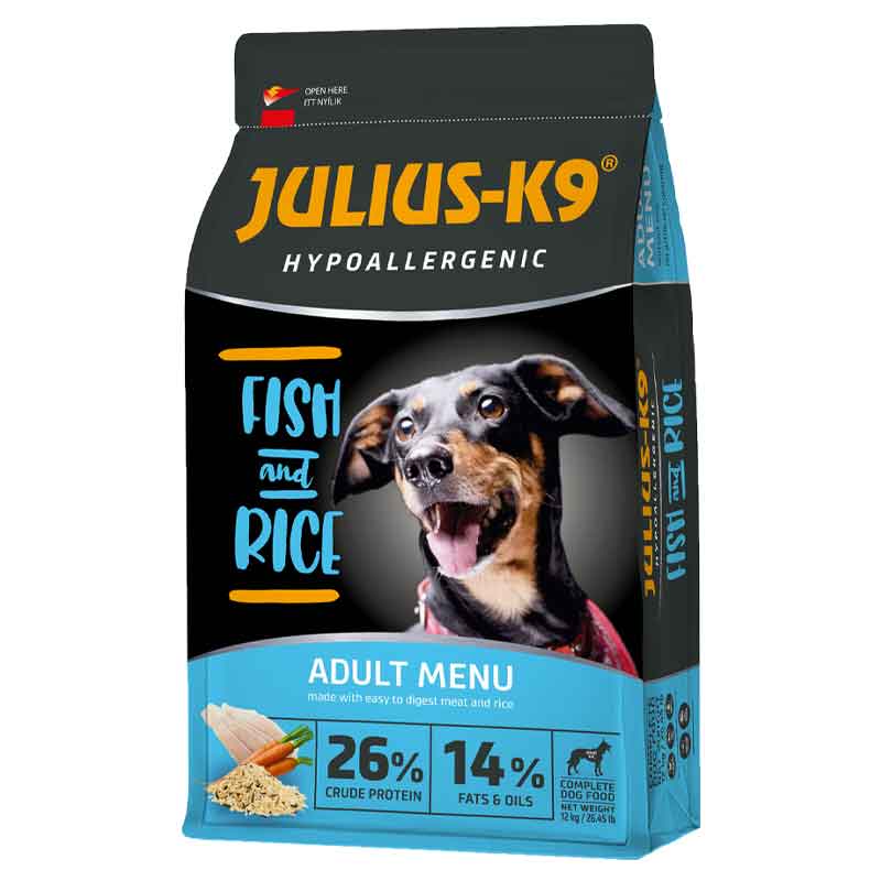 Julius K9 adult Hypoallergenic - riba i pirinač, 12 kg