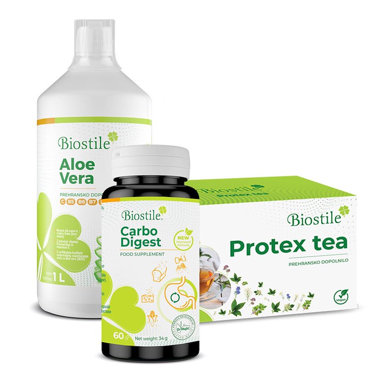 Carbo digest + Aloe vera + Gratis Protex čaj Biostile