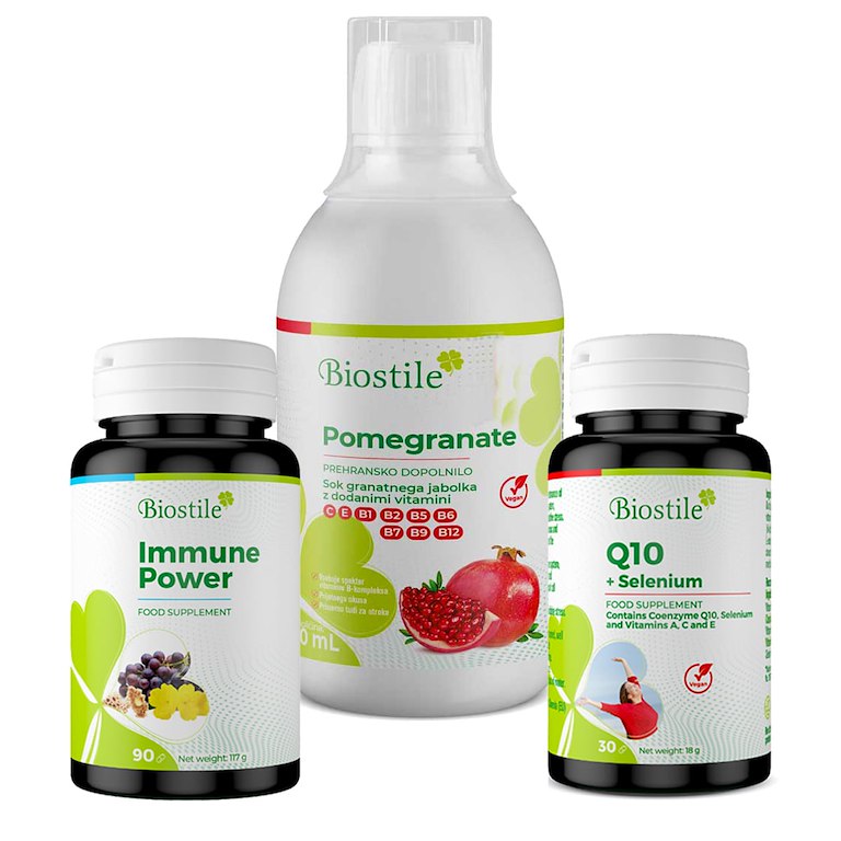 Immune Power + Koenzim Q10 + POKLON Sok od nara 300 ml