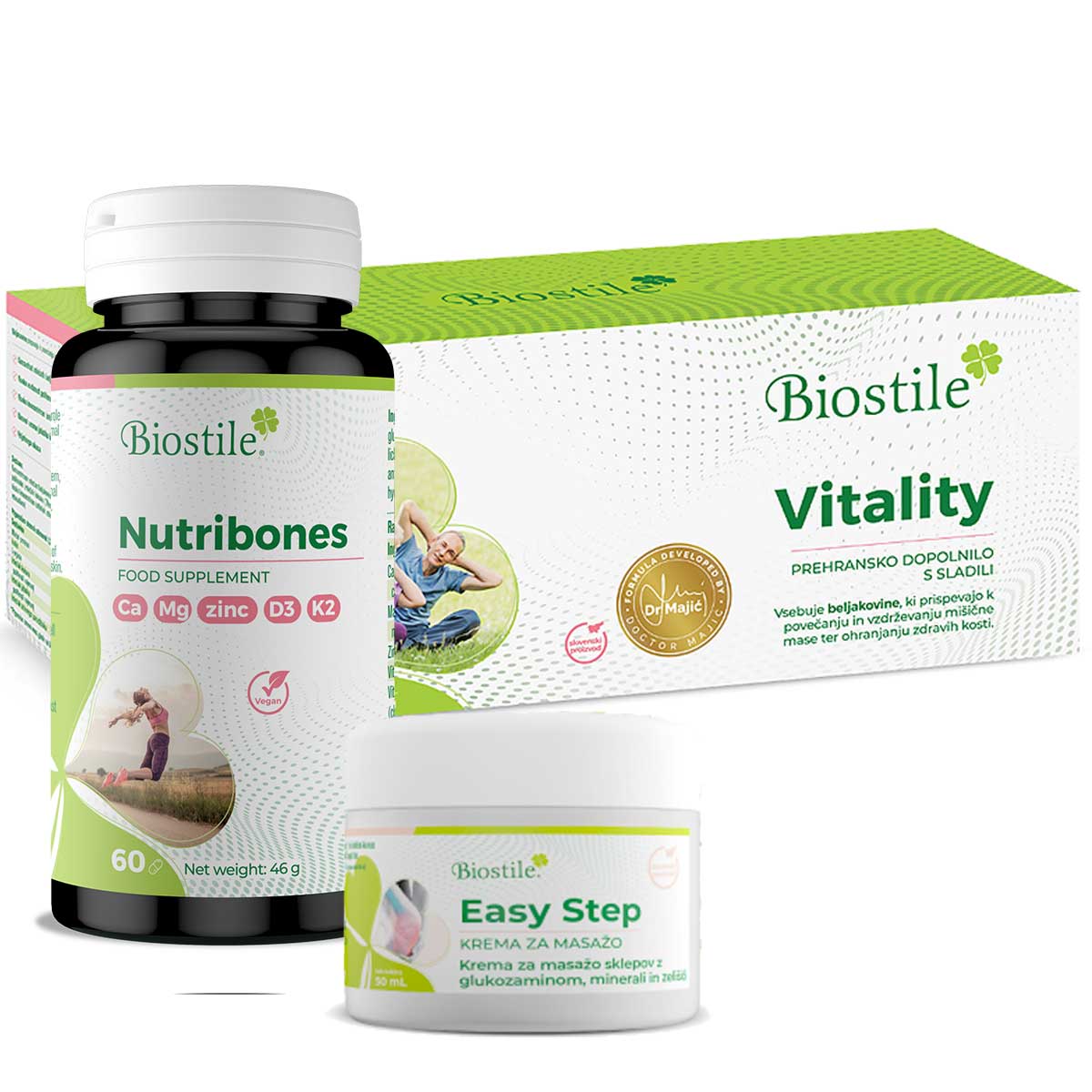 Vitality Biostile + Nutribones + POKLON Easystep krema 50ml
