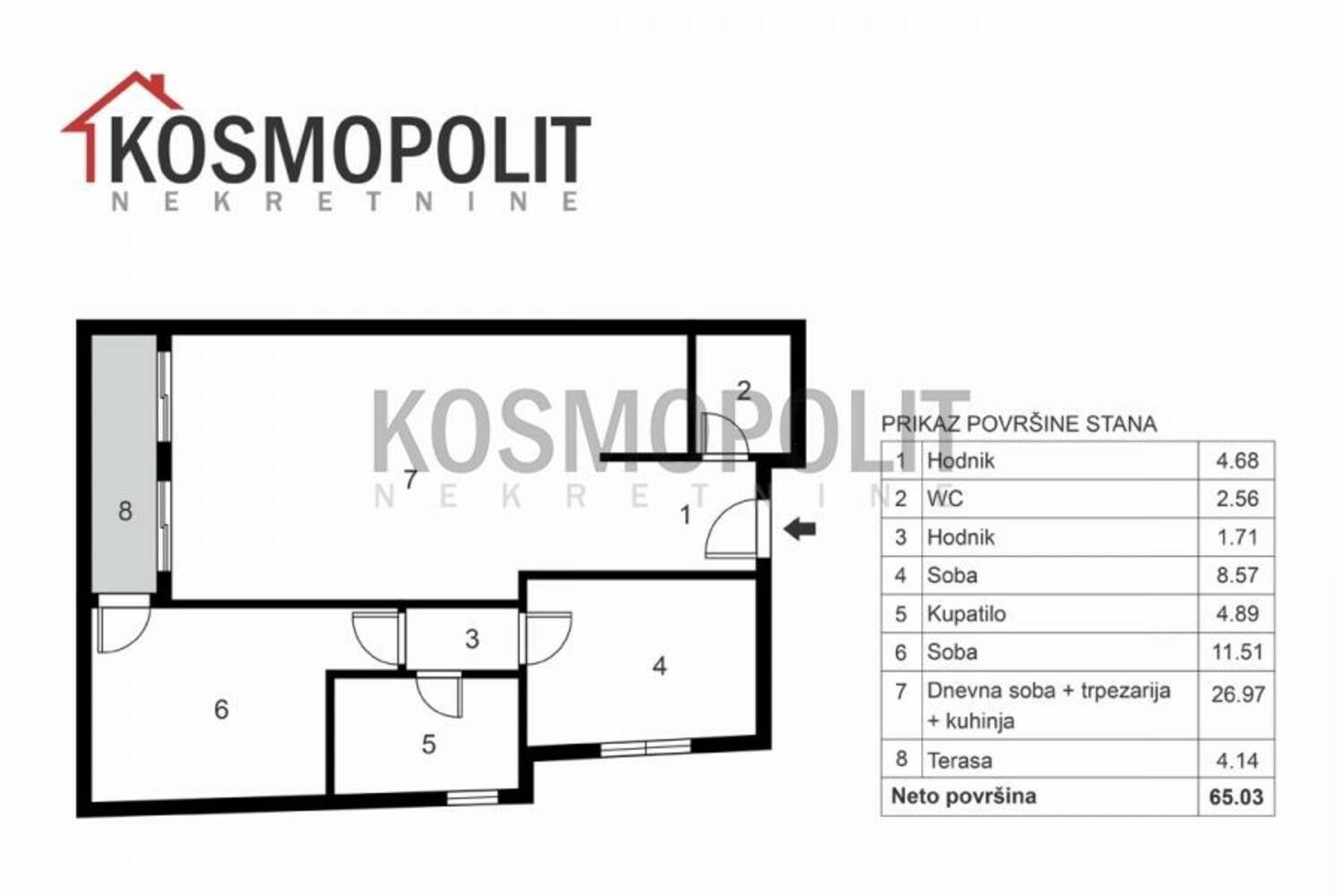 Gradska lokacija, Centar, Žarka Zrenjanina, 3.0, 65m2, 101500 EUR