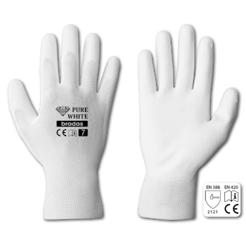 Bradas zaštitne rukavice Pure White RWPWH9
