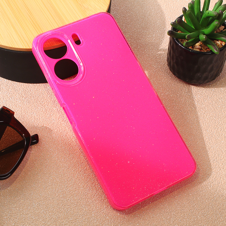 Maska(futrola) Sparkle Dust za Xiaomi Redmi 13C pink