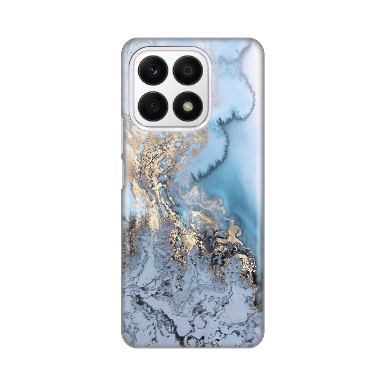 Maska Silikonska Print za Honor X8a Blue Gold Marble