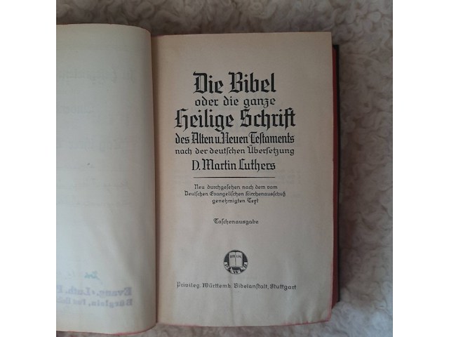 antikvarno Sveto pismo u prevodu Martina Lutera