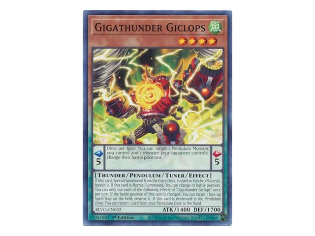 Yu-Gi-Oh! Gigathunder Giclops - BLVO-EN032