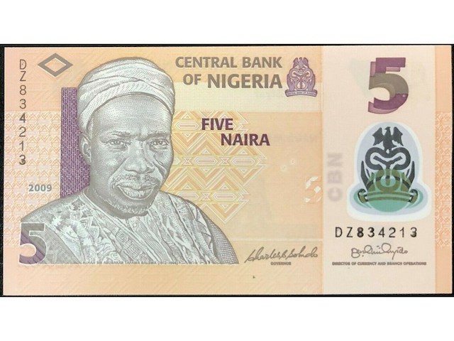 Nigerija 5 naira 2009 UNC zamenska DZ