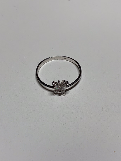 Prsten s leptirićem srebro 925