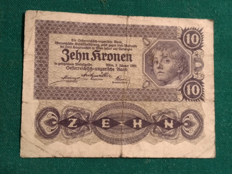 10 krune 1922 austrija