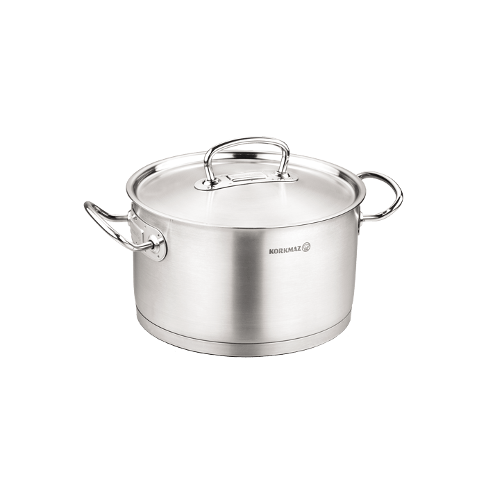 KORKMAZ Šerpa sa poklopcem Pro Line Casserole A1162 Nerđajući čelik, 24cm, 6.2I, Inox