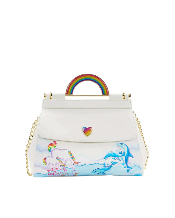 TORBA LISA FRANK MARKIE WHITE Loungefly