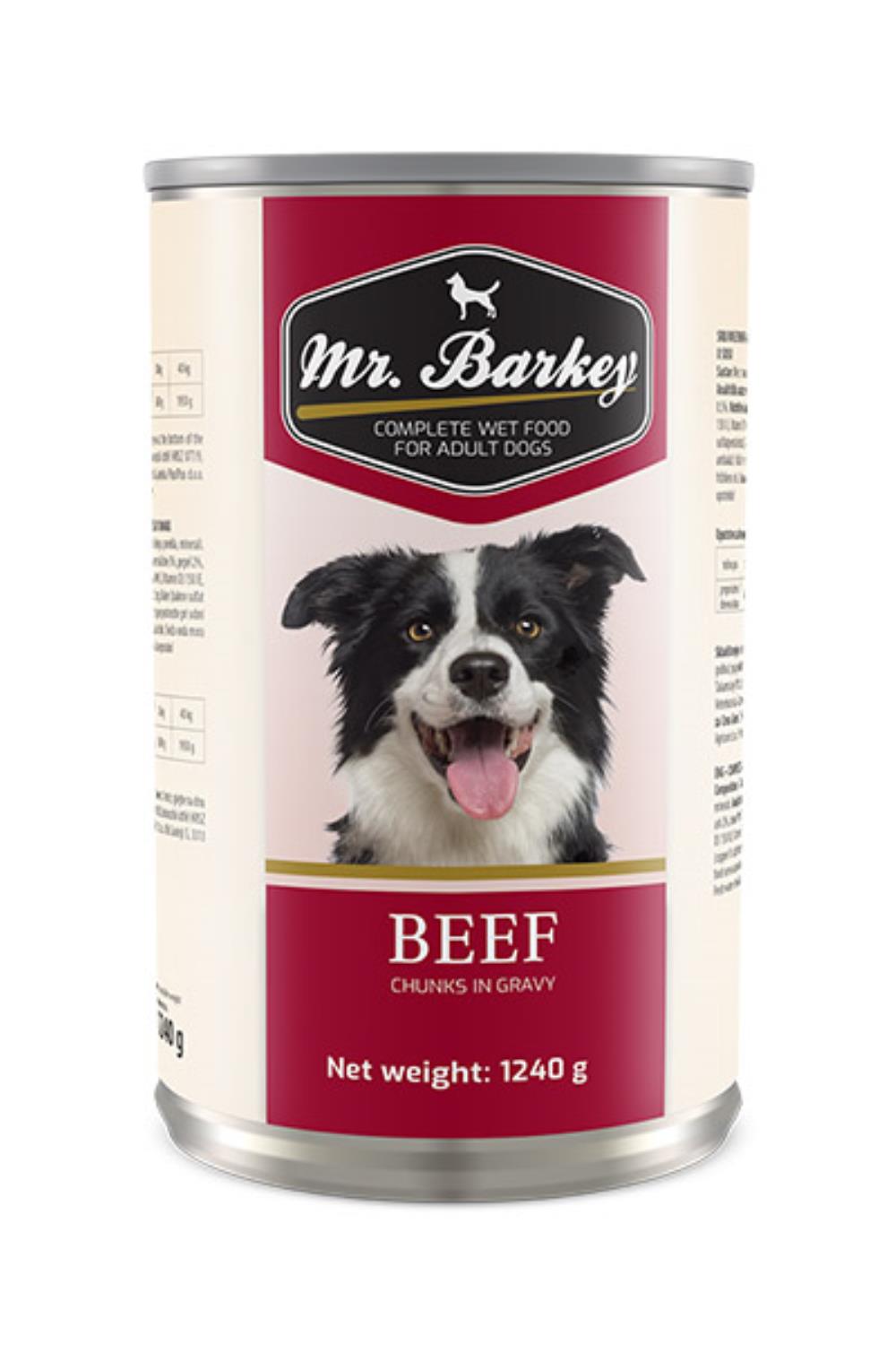 Mr. Barkey govedina, komadici u sosu 1240g g konzerva za pse