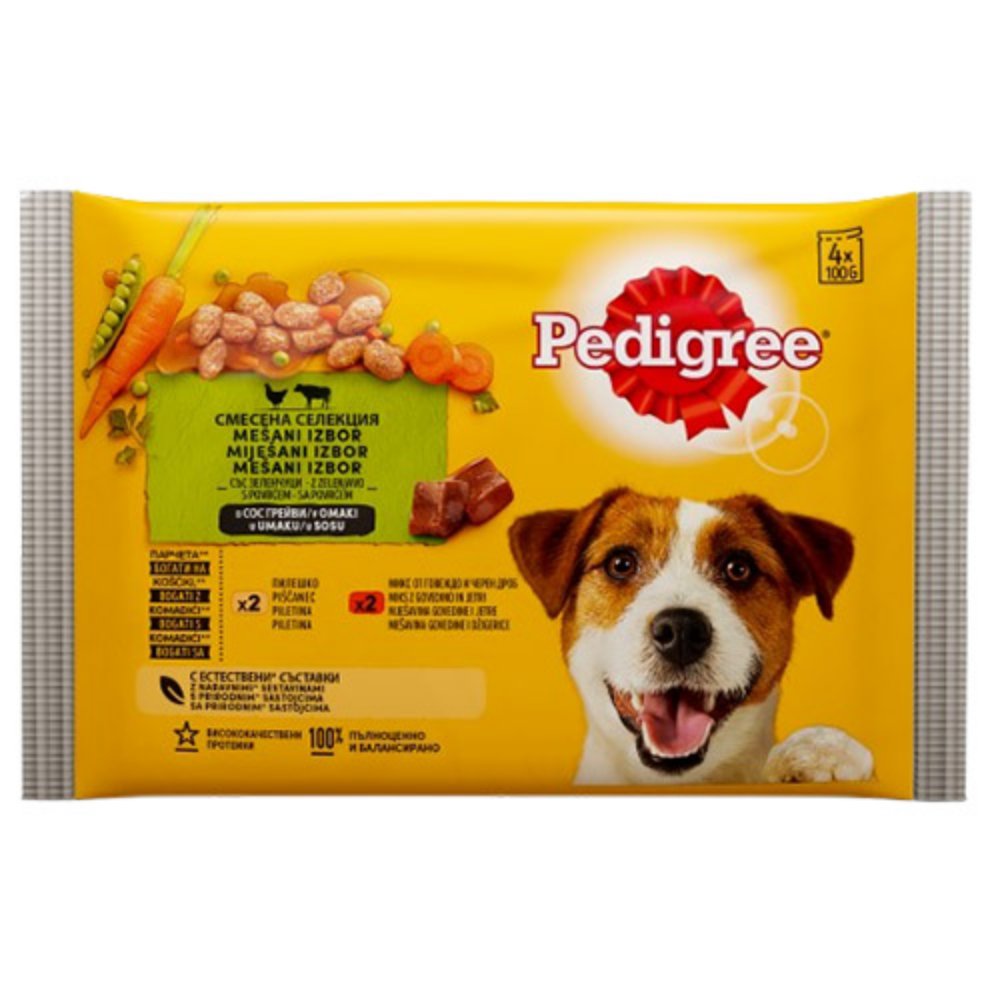 Pedigree kesice Adult pil, gov. 4x100g