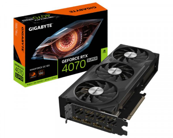 GIGABYTE nVidia GeForce RTX 4070 SUPER WINDFORCE 12GB GV-N407SWF3OC-12GD grafička karta