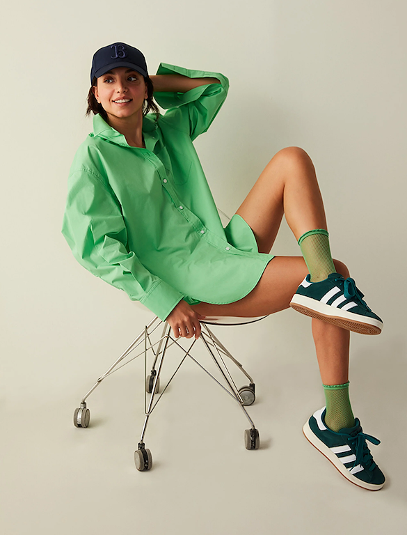Fashion Green Fishnet Ženske Sokne
