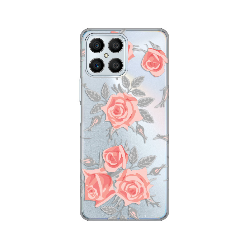 Maskica Silikonska Print Skin za Honor X8 Elegant Roses