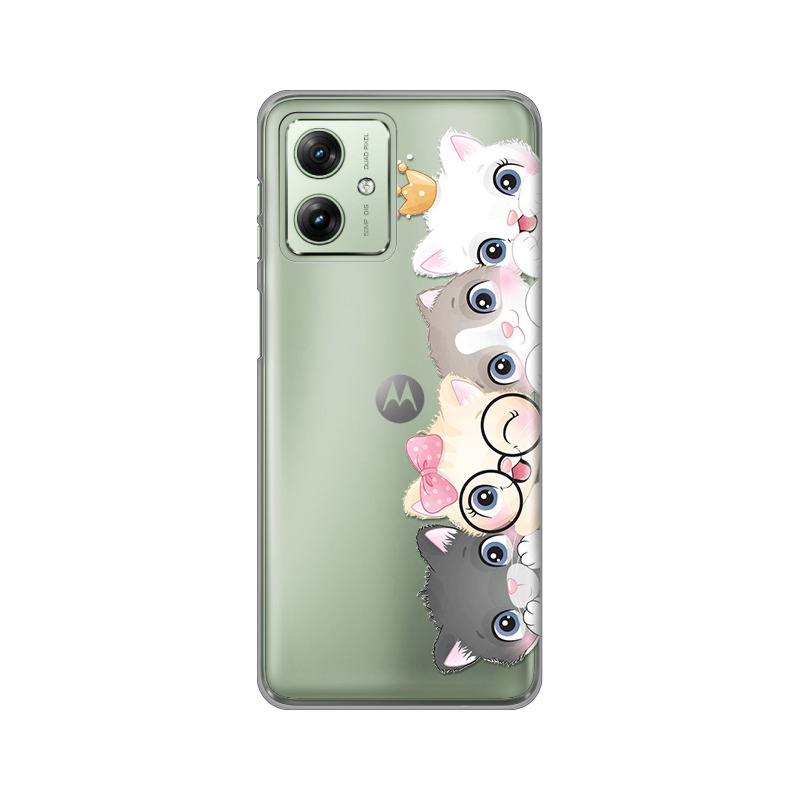 Maskica Silikonska Print Skin za Motorola Moto G54 Cats