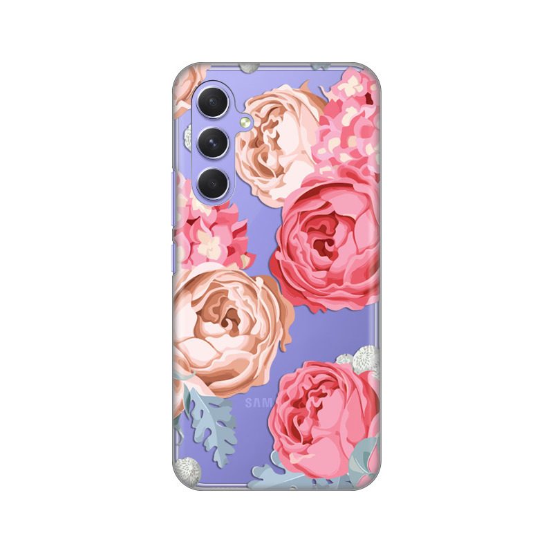 Maskica Silikonska Print Skin za Samsung A546B Galaxy A54 5G Pink Flower