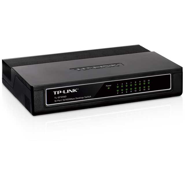 TP-Link Switch 16-port 10/100Mbps, Unmanaged, Desktop | TL-SF1016D