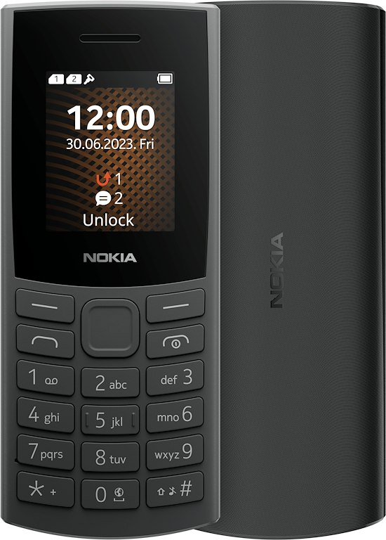 Nokia 105 4G (2023) crni mobilni 1.8" Dual Sim