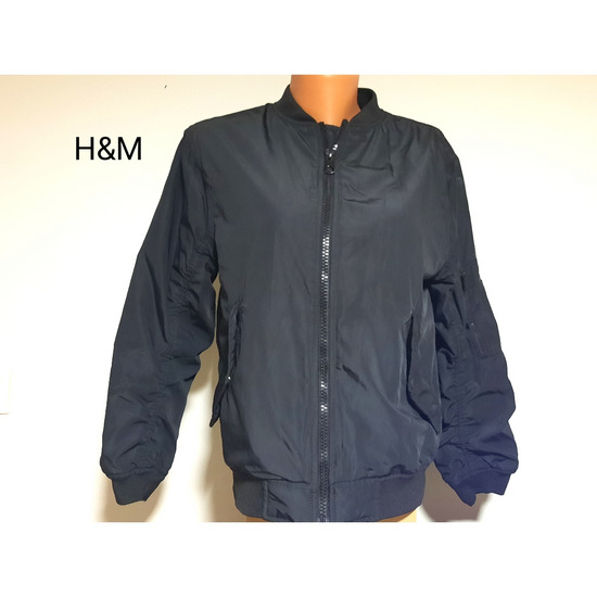 H&M bomber crna jakna
