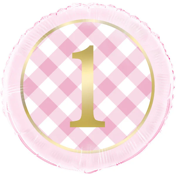 1st Birthday Pink Folija Balon