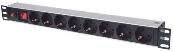 Intellinet PDU letva 19'' 1U Rackmount 8-Output, 3m, Black 713986