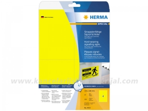 HERMA etikete SIGNAL WEATHERPROOF FILM 105x148mm A4/4 25L ŽUTA