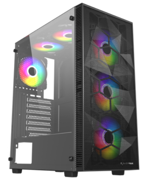 KUCISTE RAIDMAX TALOS WINDOW/BLACK, 4X 120MM RGB/650W/RT650RGB