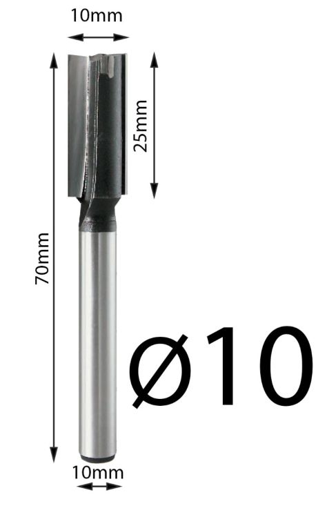 CNC glodalo za drvo 10mm, prihvat 10mm, ukupna dužina 70mm FUL 10A.100