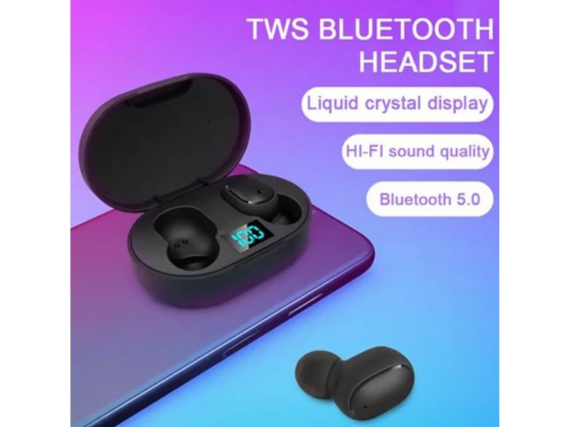 AIRPODS 3G E6S BLUETOOTH SLUŠALICE CRNE