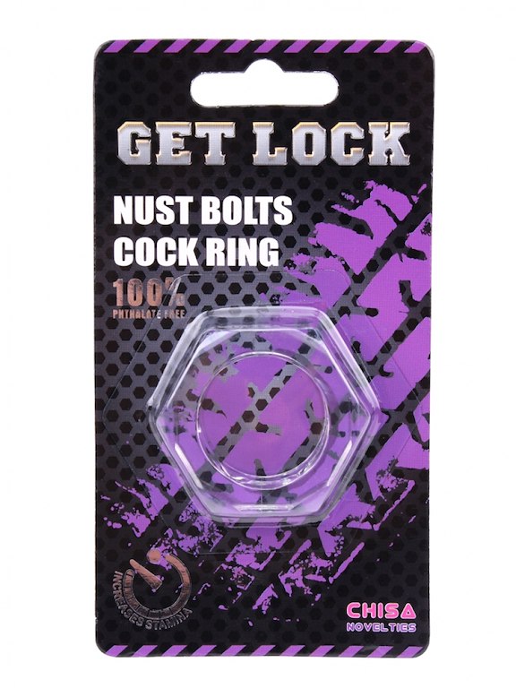 Nust Bolts Cock Ring-Clear